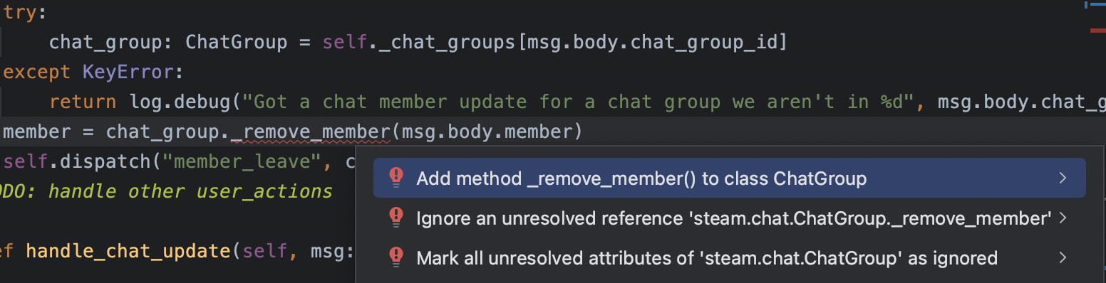 Quick fix option to implment a method if it's not implemented · Issue ...