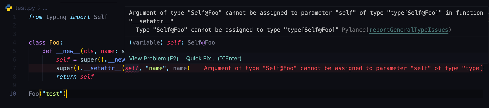 super().__setattr__ has incorrect signature · Issue #5539 · microsoft/pyright · GitHub