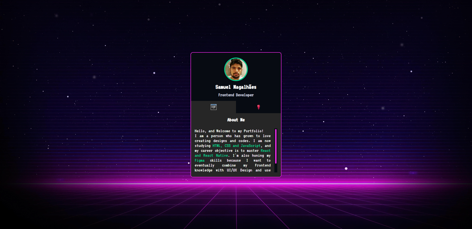 GitHub - SamuelMagalhaes/mini-portfolio: This portfolio is my personal ...