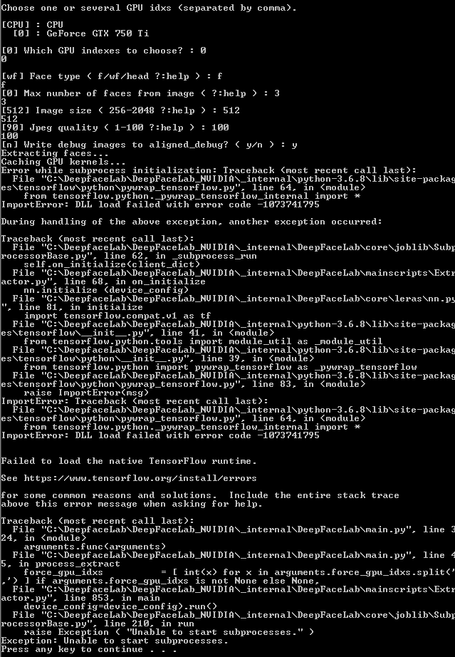 Tensorflow "installation error"? · Issue #5233 · iperov/DeepFaceLab · GitHub