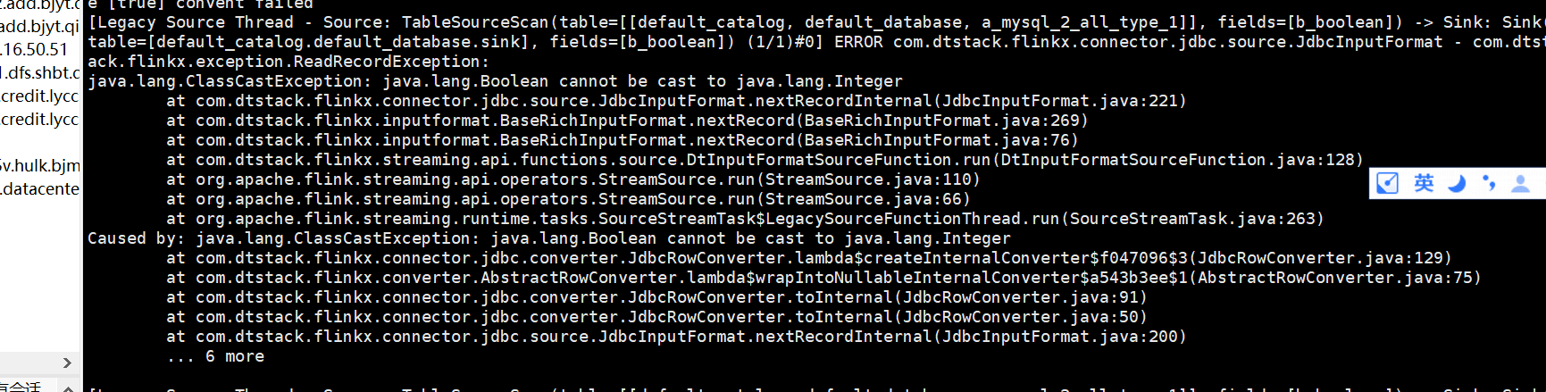 读取mysql在tinyint(1)报错 · Issue #578 · DTStack/chunjun · GitHub