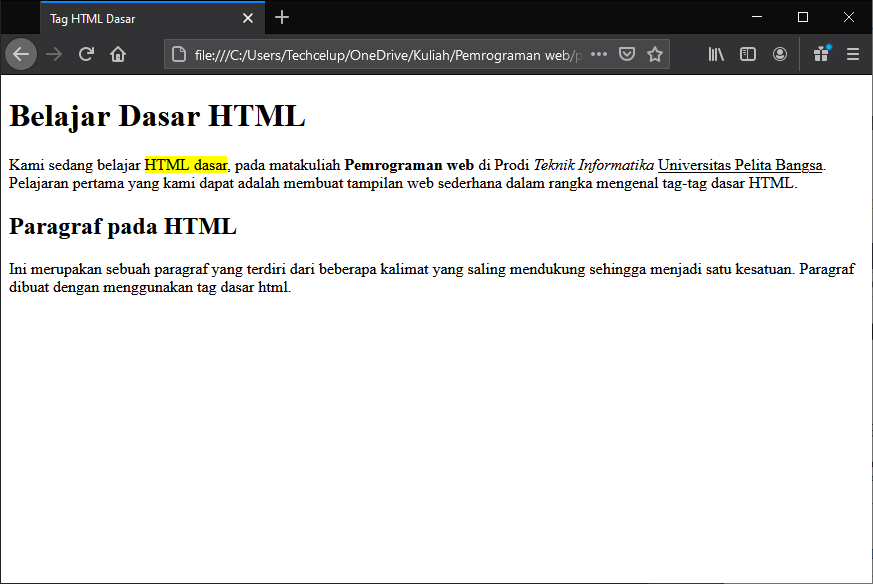 GitHub - purwanto94/Lab1Web: Praktek tag HTML dasar