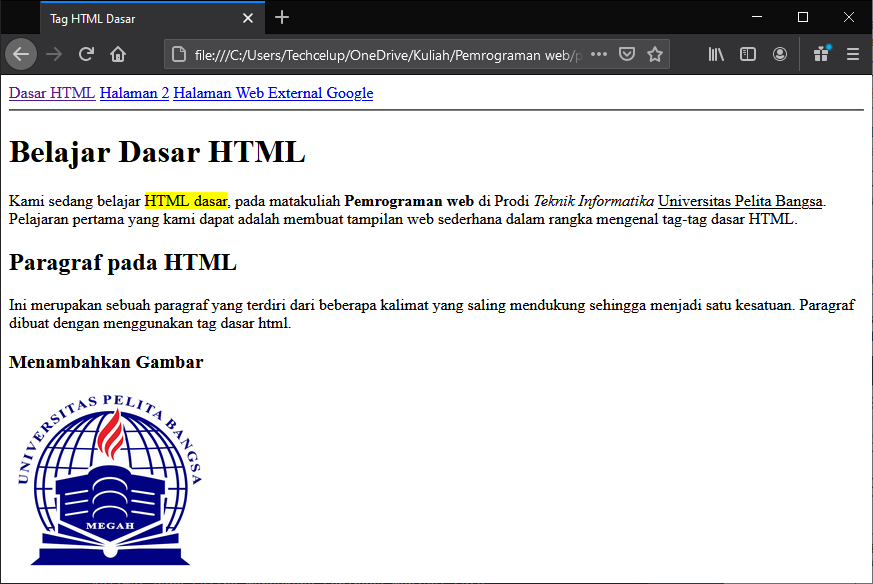 GitHub - purwanto94/Lab1Web: Praktek tag HTML dasar