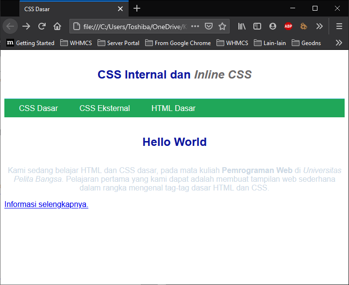 GitHub - purwanto94/Lab2Web: Praktek CSS dasar mata kuliah pemrograman web