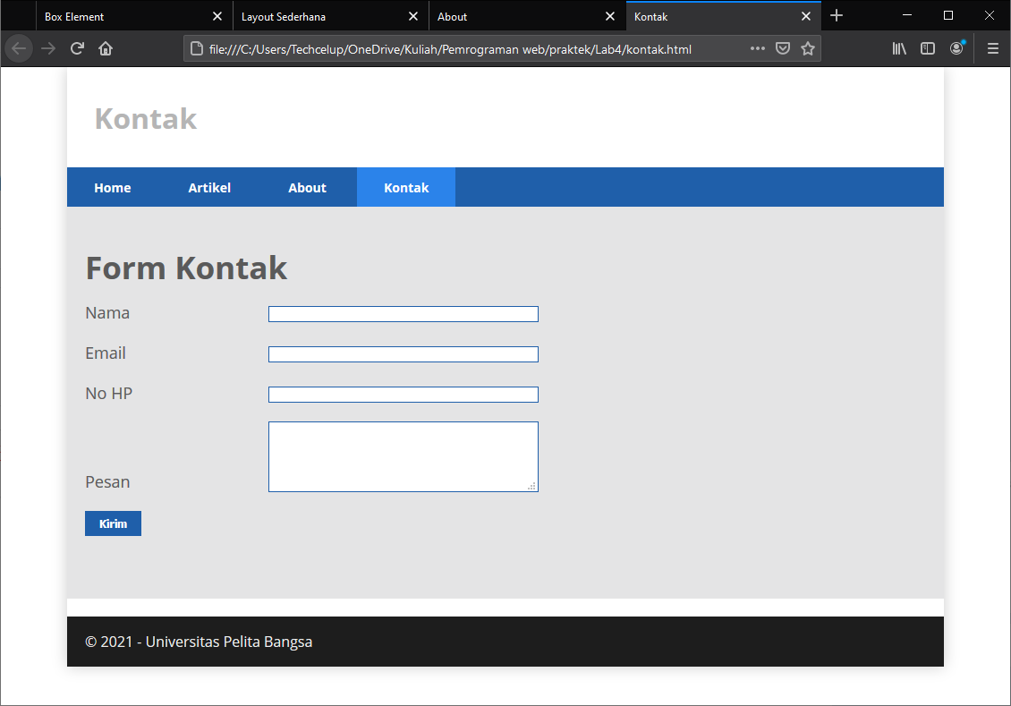 GitHub - purwanto94/Lab4Web: Praktikum 4 membuat layout website sederhana