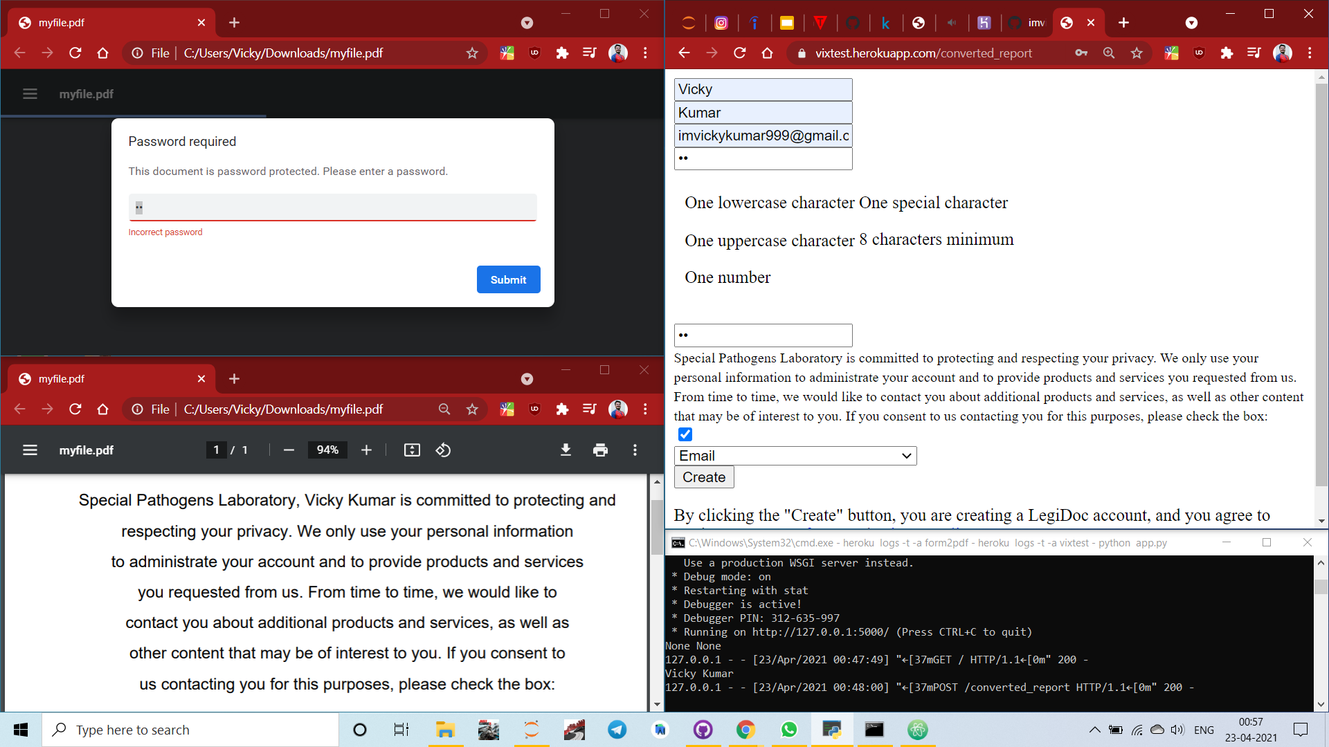 GitHub - imvickykumar999/form2pdf: ...take input from form, fetch first and last name, save in ...