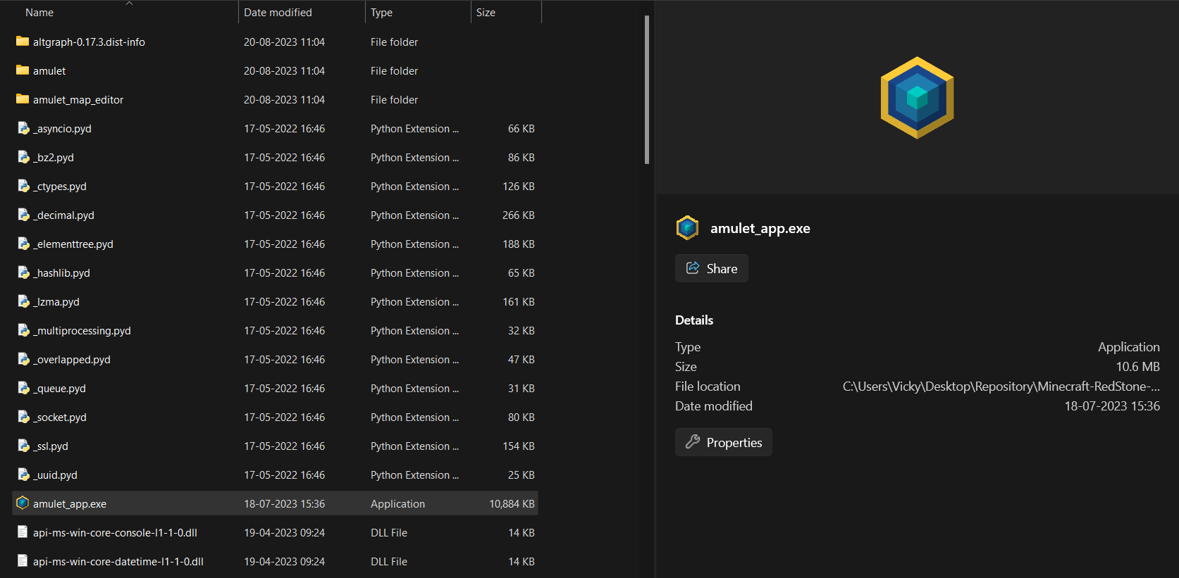 amulet_app.exe not executing · Issue #956 · Amulet-Team/Amulet-Map-Editor · GitHub