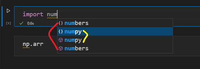 Jupyter IntelliSense contain error ICONS and duplicate content. · Issue ...