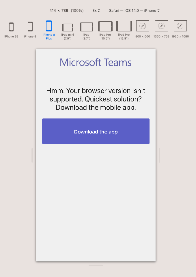 teams.microsoft.com - Browser is not supported · Issue #79895 · webcompat/web-bugs · GitHub