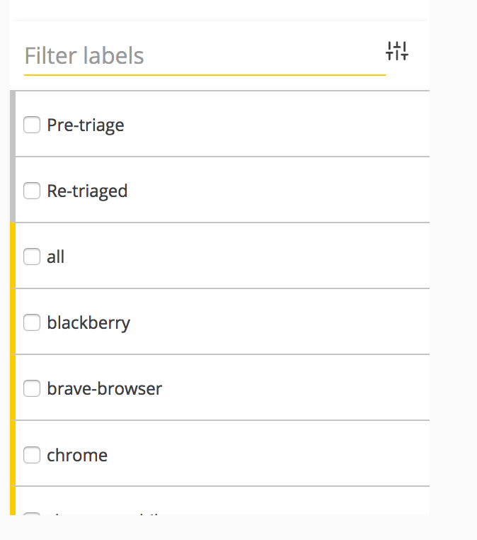 Put checked labels at the start of the label editor · Issue #2505 ...