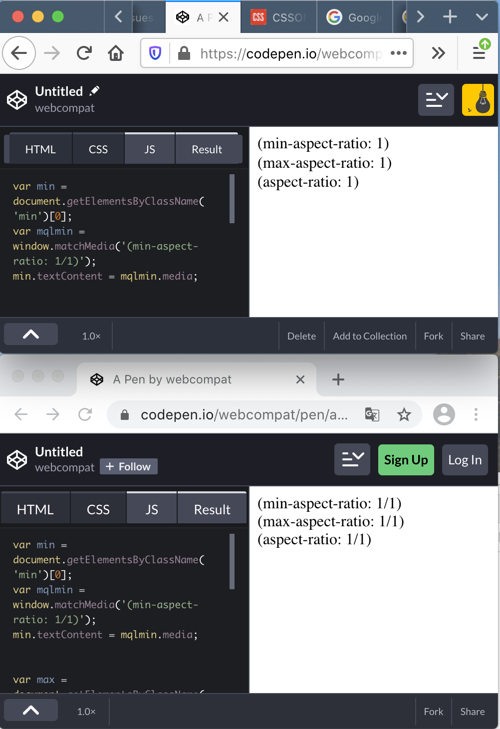 [cssom-view] Different serialization across browsers for MediaQueryList · Issue #5588 · w3c ...