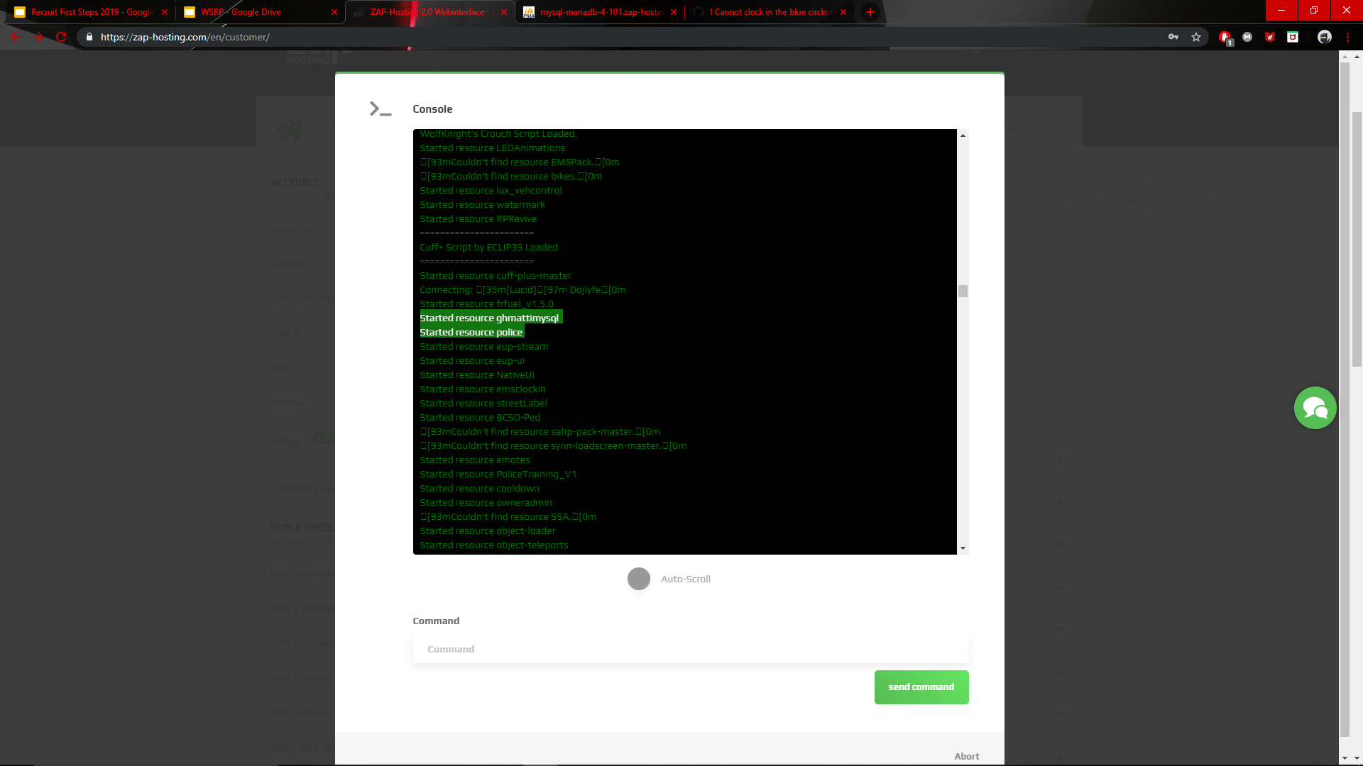 I Cannot clock in the blue circle does not show · Issue #163 · FiveM-Scripts/Cops_FiveM · GitHub