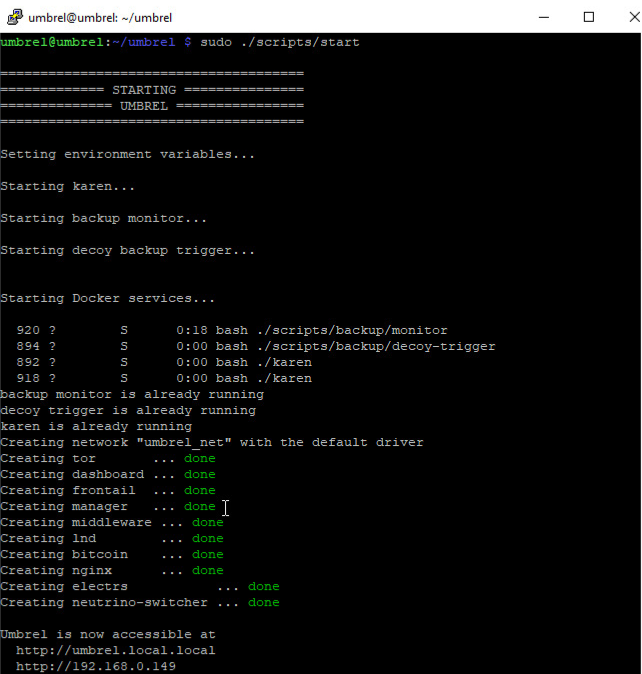 umbrel/scripts/start - echo " http://${DEVICE_HOSTNAME}" · Issue #275 ...