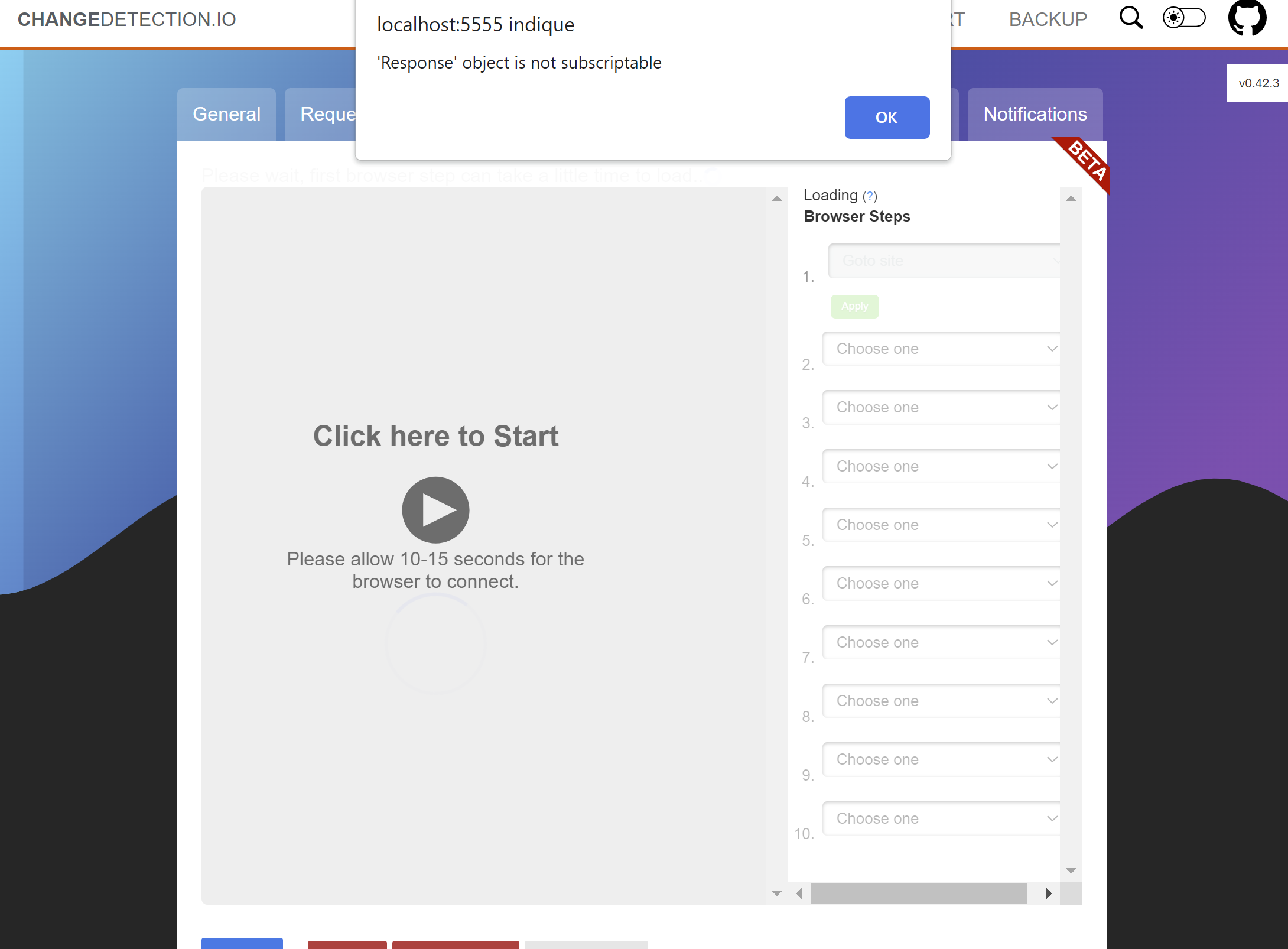 Browser Steps : 401 UNAUTHORIZED · Issue #1627 · dgtlmoon/changedetection.io · GitHub