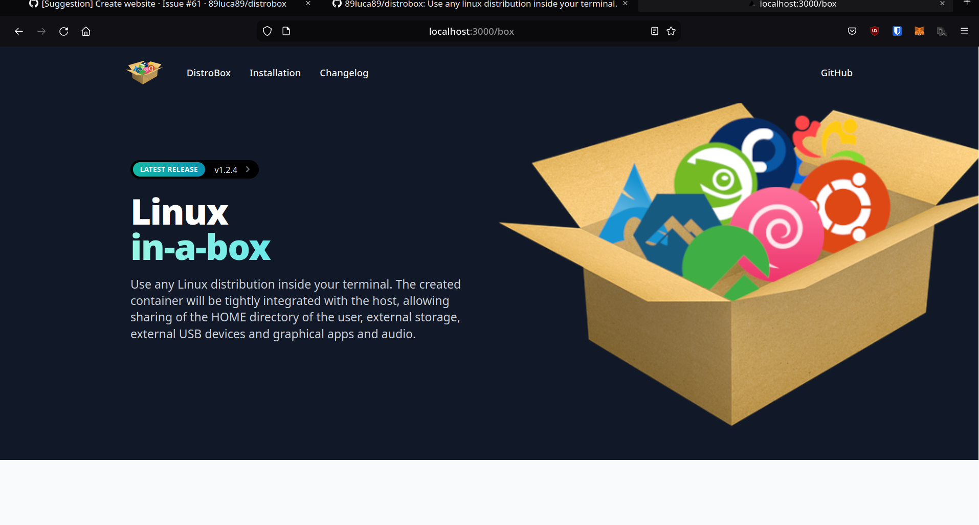 [Suggestion] Create website · Issue #61 · 89luca89/distrobox · GitHub