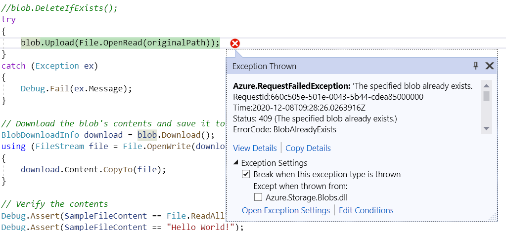 Sample project throws "Timeouts are not supported on this stream." · Issue #17141 · Azure/azure ...