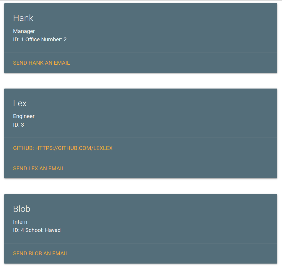 GitHub - hankhint/team-profile-generator: Quickly gather user input to ...