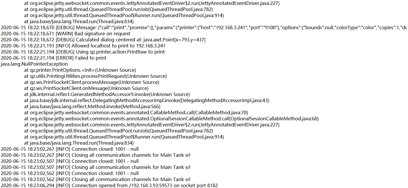 2.1.1 Raw Printing Html NullPointerException · Issue #672 · qzind/tray · GitHub