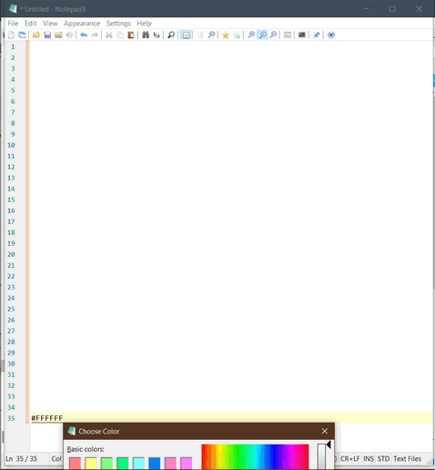 Color definition hotspot choose color dialog · Issue #5025 · rizonesoft/Notepad3 · GitHub