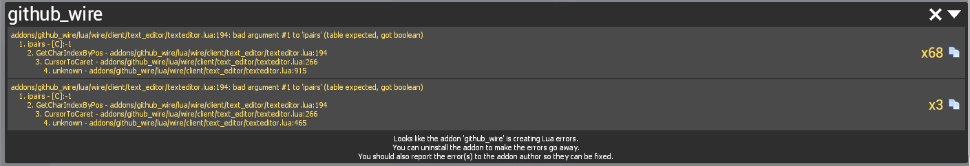 Error spam when trying to find the other end of ( or ), unsure if it affects [] or {}, needs ...