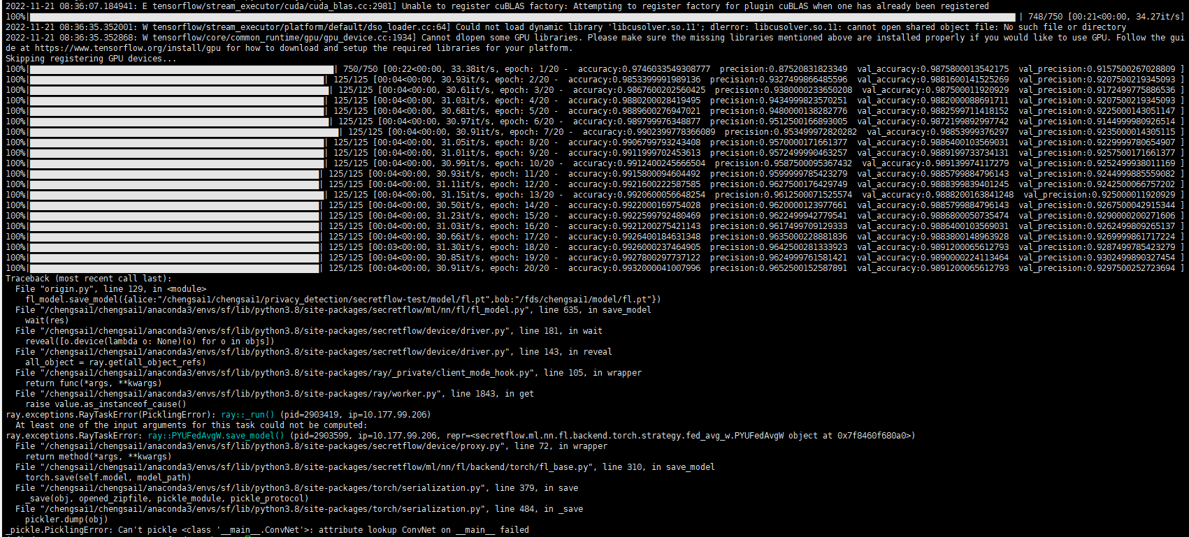 secretflow.ml.nn.FLModel保存和加载模型 · Issue #196 · secretflow/secretflow · GitHub