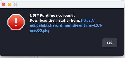 NDI Runtime Not found · Issue #809 · DistroAV/DistroAV · GitHub