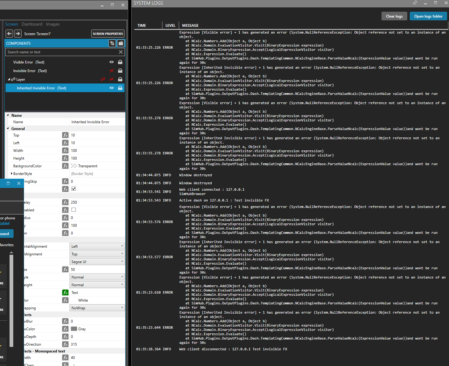 Dash Studio - Repetitions and visibility · Issue #593 · SHWotever/SimHub · GitHub