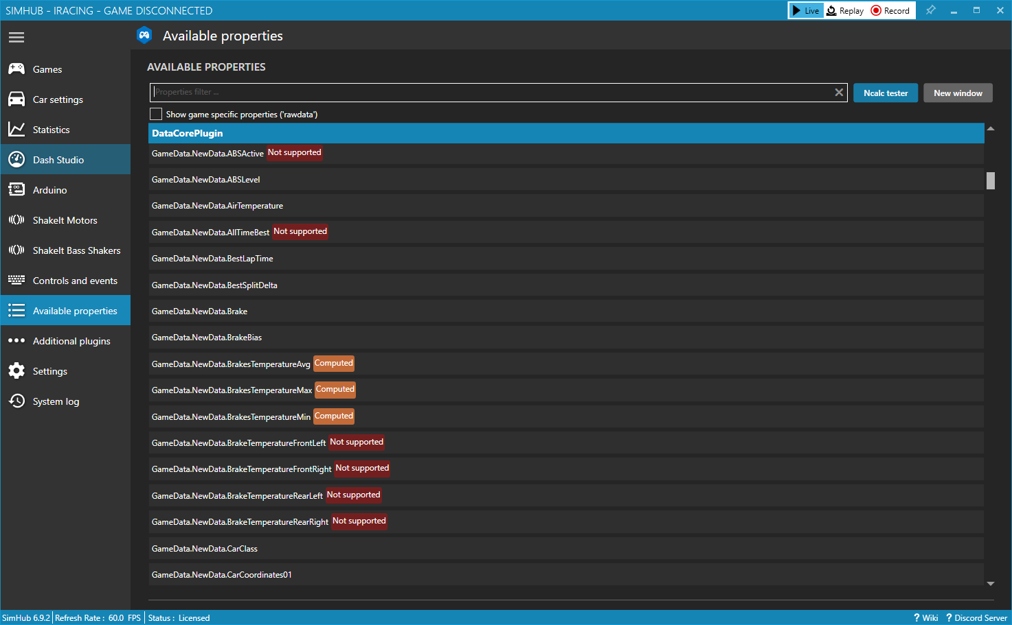 System info - Error and missing provider list · Issue #458 · SHWotever/SimHub · GitHub