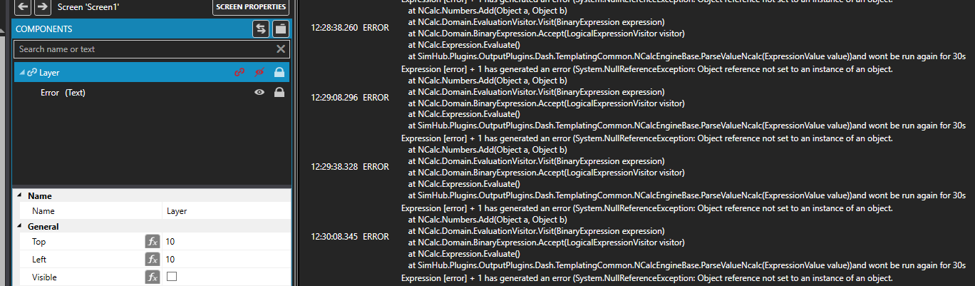 Dash Studio - Repetitions and visibility · Issue #593 · SHWotever/SimHub · GitHub