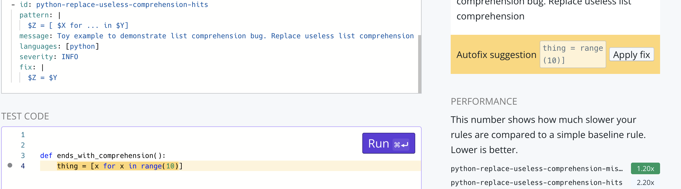 python rules do not match list comprehension correctly · Issue #4221 · semgrep/semgrep · GitHub