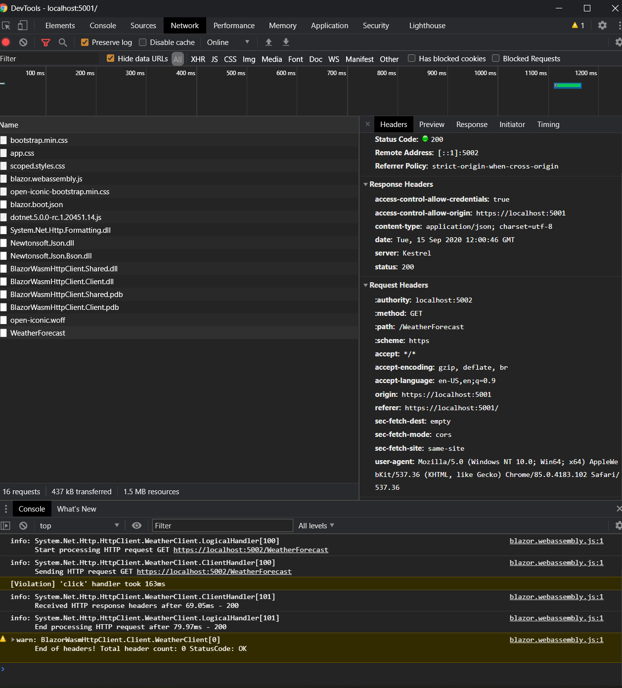 HttpClient headers are empty in blazor wasm · Issue #42179 · dotnet/runtime · GitHub