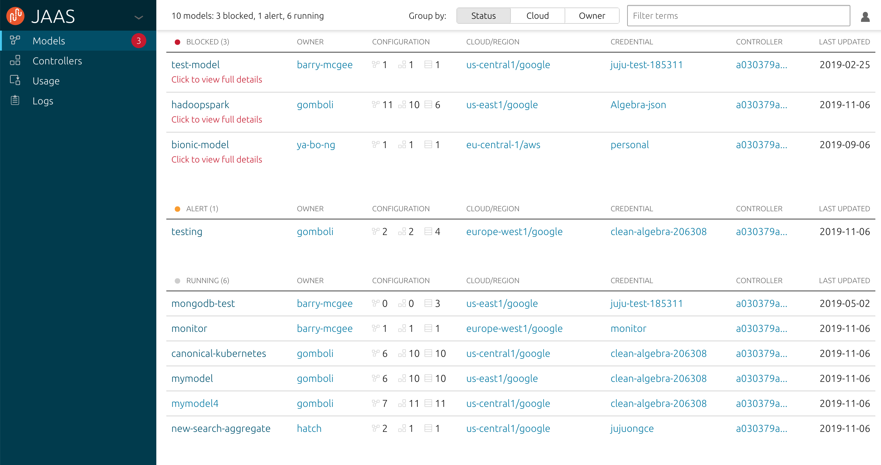 Remove the blue links in tables · Issue #193 · canonical/juju-dashboard · GitHub