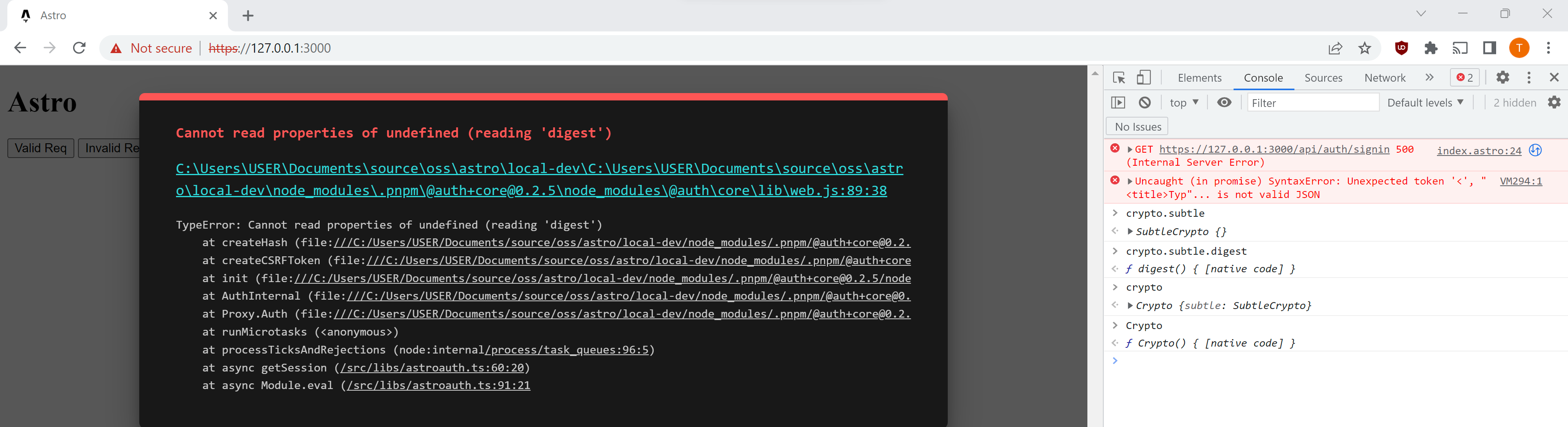 createHash not executing correctly, inside of an AstroJS SSR API Route · Issue #6373 ...