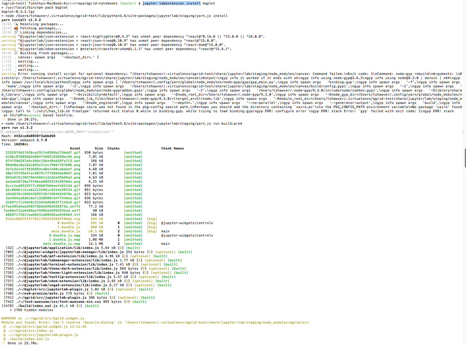 Qgrid install breaks bqplot in jupyterlab · Issue #154 · quantopian/qgrid · GitHub