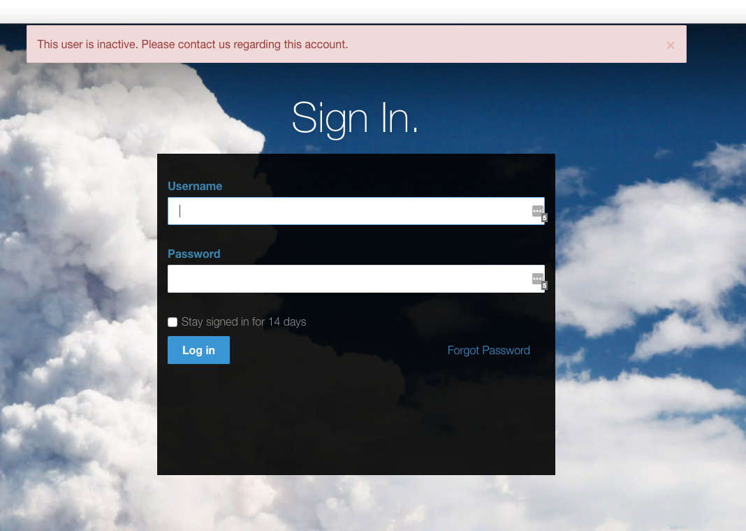 Even though you activate the user who gets inactivated by failing to ...