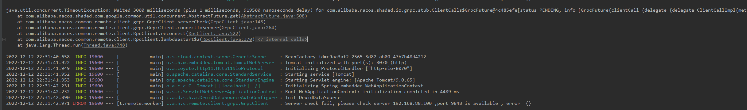 2.1.2版本连接时和连接后一直报错 · Issue #9591 · alibaba/nacos · GitHub