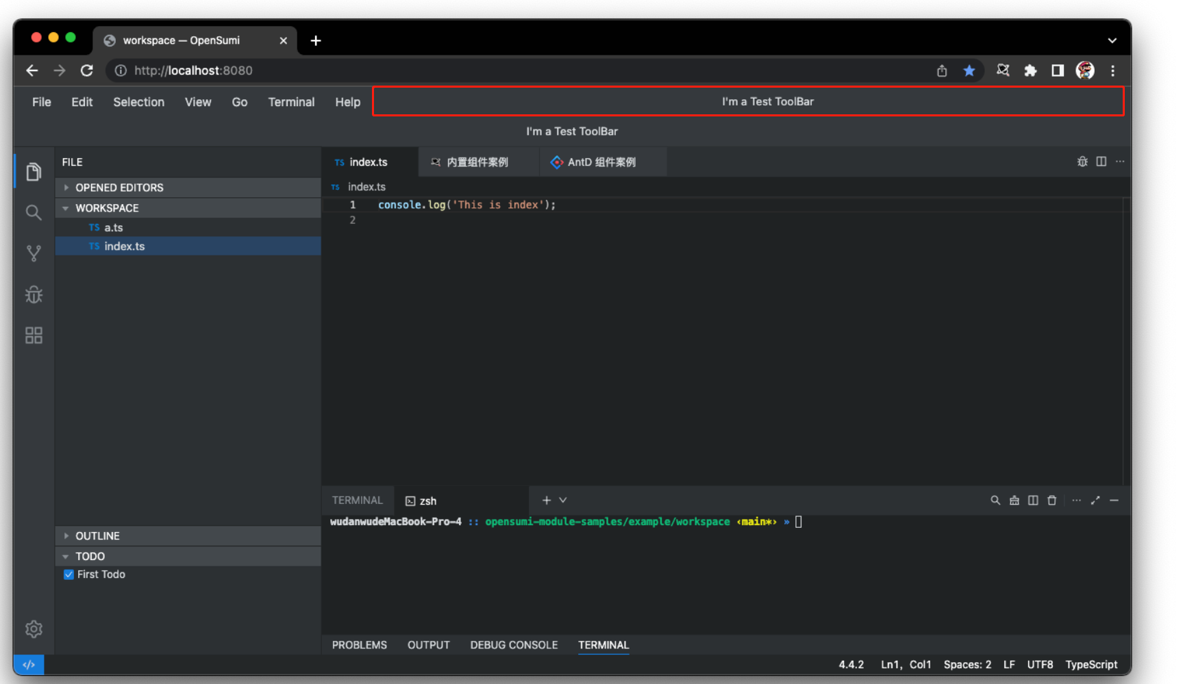 [Question] 如何动态改变顶部菜单插槽显示？ · Issue #3046 · opensumi/core · GitHub