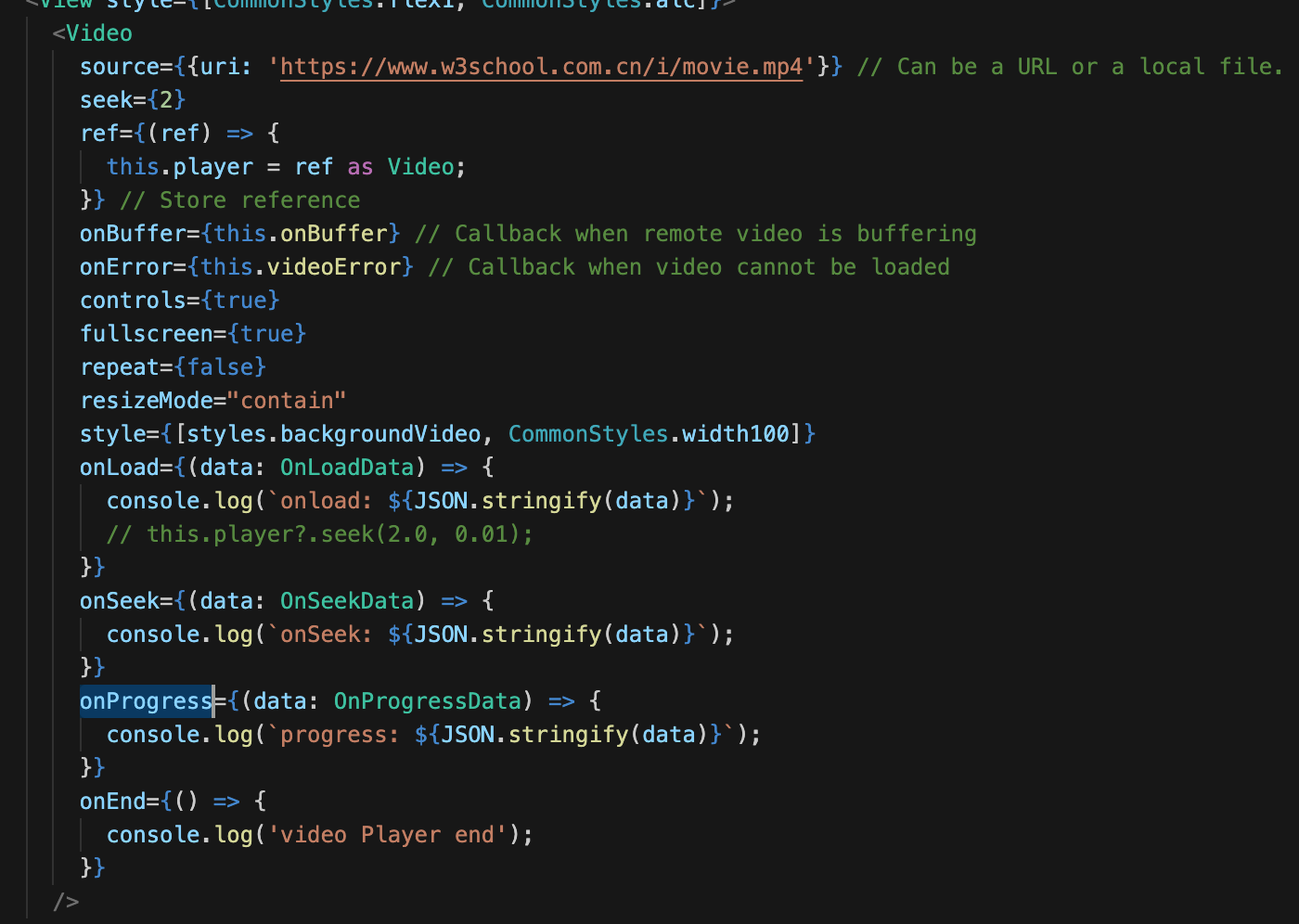 After onEnd called,seek back to play video or click play, onProgress ...