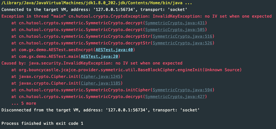AES CBC PKCS7Padding 解密报错 no IV set when one expected · Issue #1793 ...