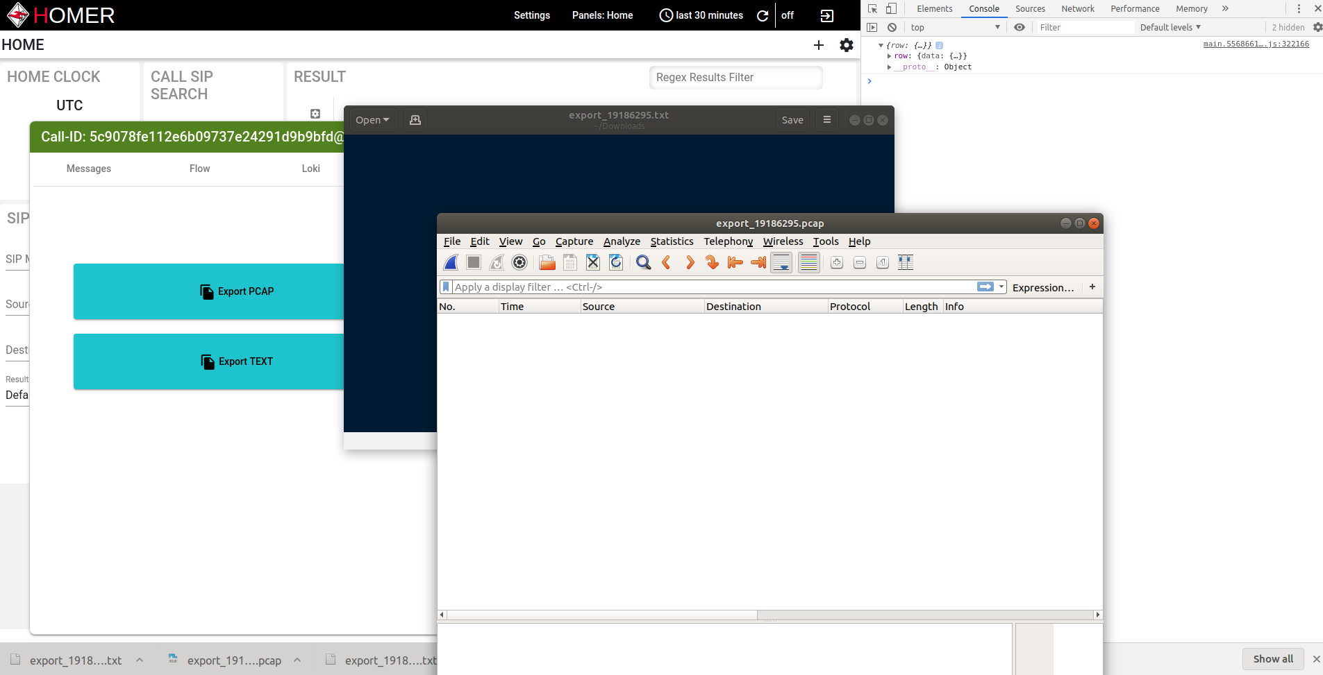 Export pcap/text doesn't work · Issue #235 · sipcapture/homer-app · GitHub