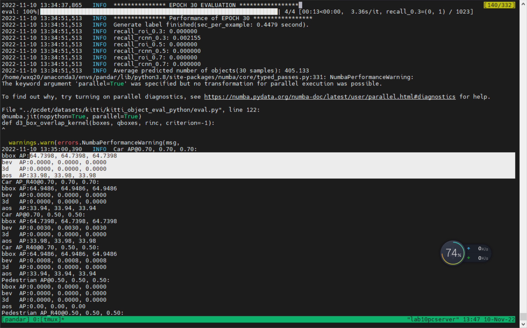 Trouble with custom dataset evaluation, 3d and bev AP is 0 · Issue #1178 · open-mmlab/OpenPCDet ...
