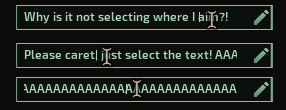 Caret is misaligned when selecting text fields · Issue #5506 · FakeFishGames/Barotrauma · GitHub
