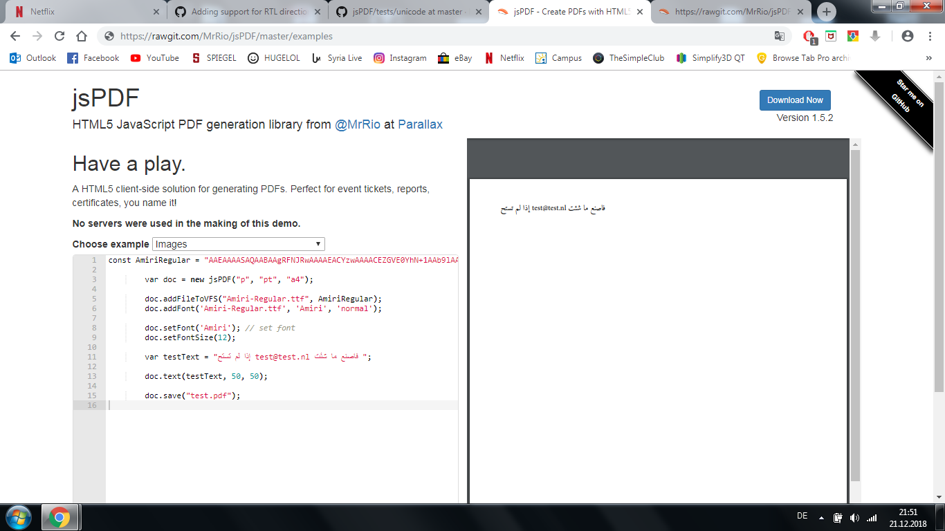 Adding support for RTL direction for mixed Langues · Issue #2178 · parallax/jsPDF · GitHub