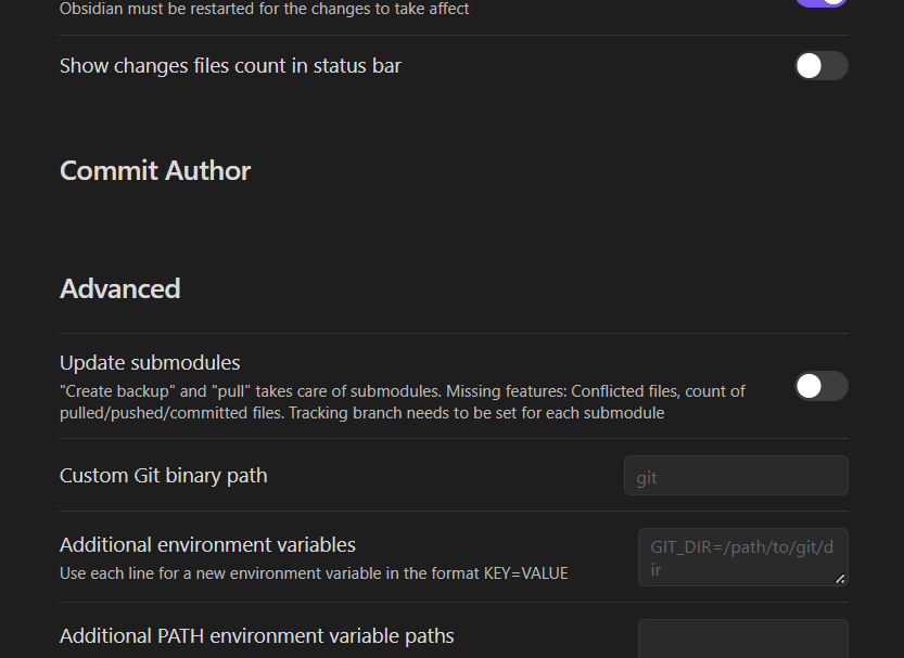 No Authentication Section in Settings · Issue #426 · Vinzent03/obsidian-git · GitHub