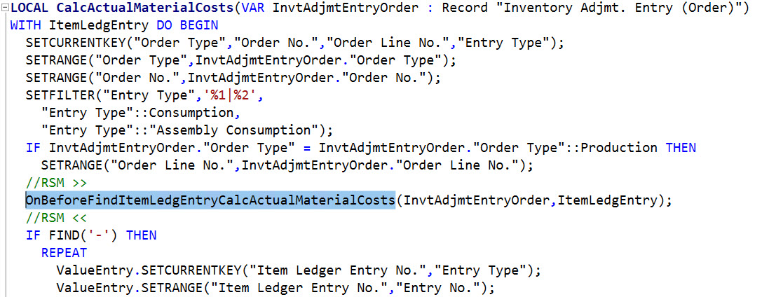 Event Request Codeunit 5896 Calc Inventory Adjmt Order
