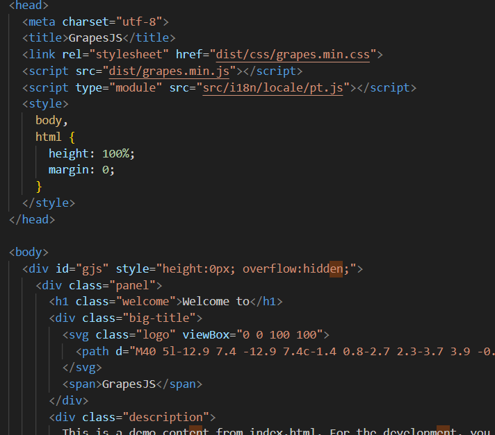 Change the default language of GrapeJS to Portuguese (pt). · GrapesJS grapesjs · Discussion ...