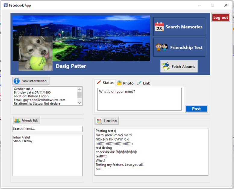 GitHub - shanielk9/Facebook-Application: Facebook desktop application ...