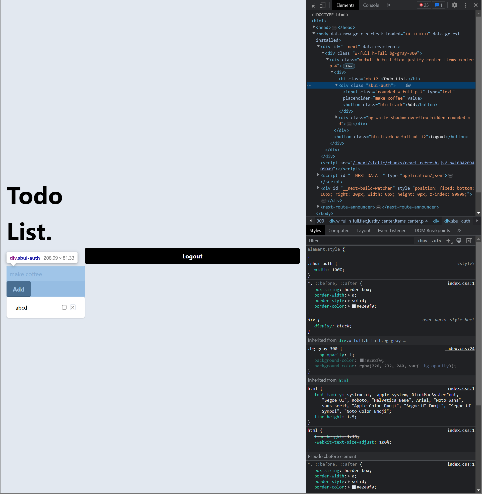 Next.js todo-list example's code is different with live demo · Issue #7119 · supabase/supabase ...