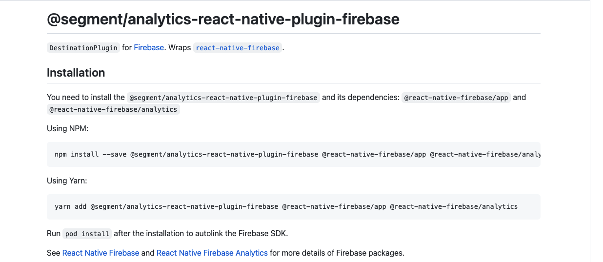 Firebase Plugin Documentation Needs Additional Information · Issue 587 · Segmentio Analytics