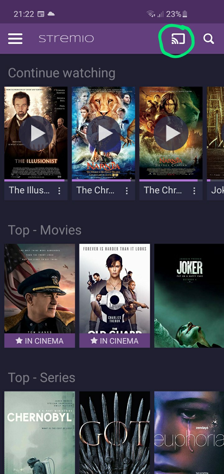 UX: Android Chromecast button only in homepage · Issue #240 · Stremio/stremio-bugs · GitHub